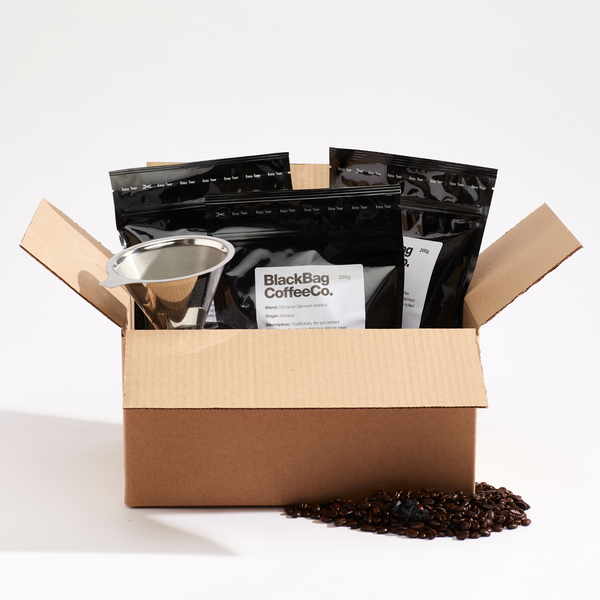 V60 Coffee Kit (inc. 3x coffee) – Black Bag Coffee Co